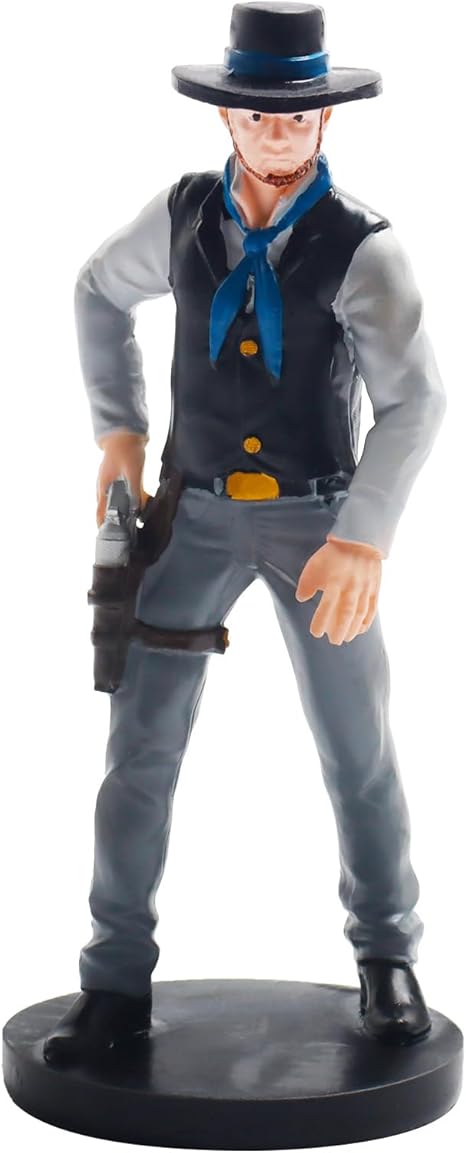 Amazon.com: Rileryan 10 Styles 4.5'' Miniature Cowboy Figurines Wild ...
