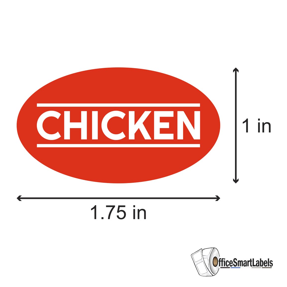 Snapklik.com : Meat Labels Bundle - 1.75 X 1 Inch Red Hot & Meat ...