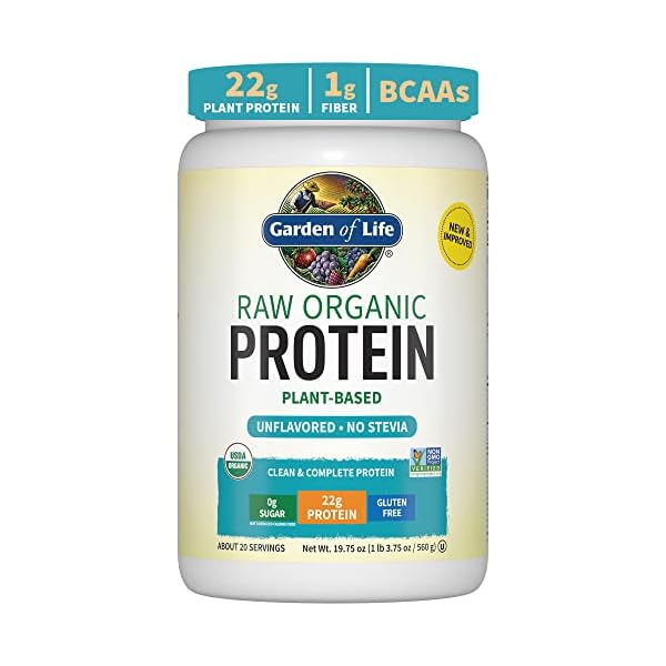 Organic Vegan Protein Powder, Unflavored Protein Powder, Garden of Life ...