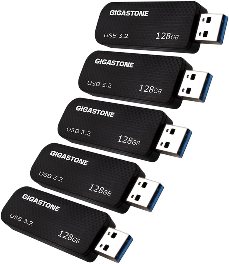 Amazon.com: GIGASTONE 128GB Flash Drive (5 Pack) Z30 USB 3.2 Gen 1 ...