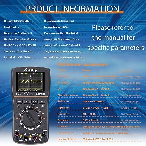 Snapklik.com : 2 In 1 Oscilloscope Multimeter Function Digital ...