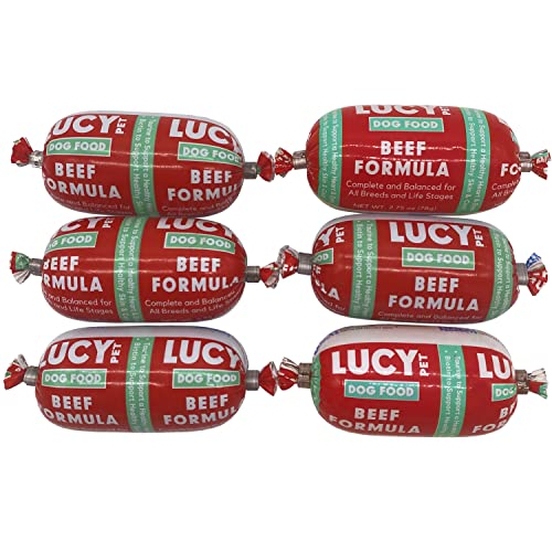 Lucy Pet Merchandise Lucy Pet Beef Method Canine Meals Rolls 2.75oz- 6 ...
