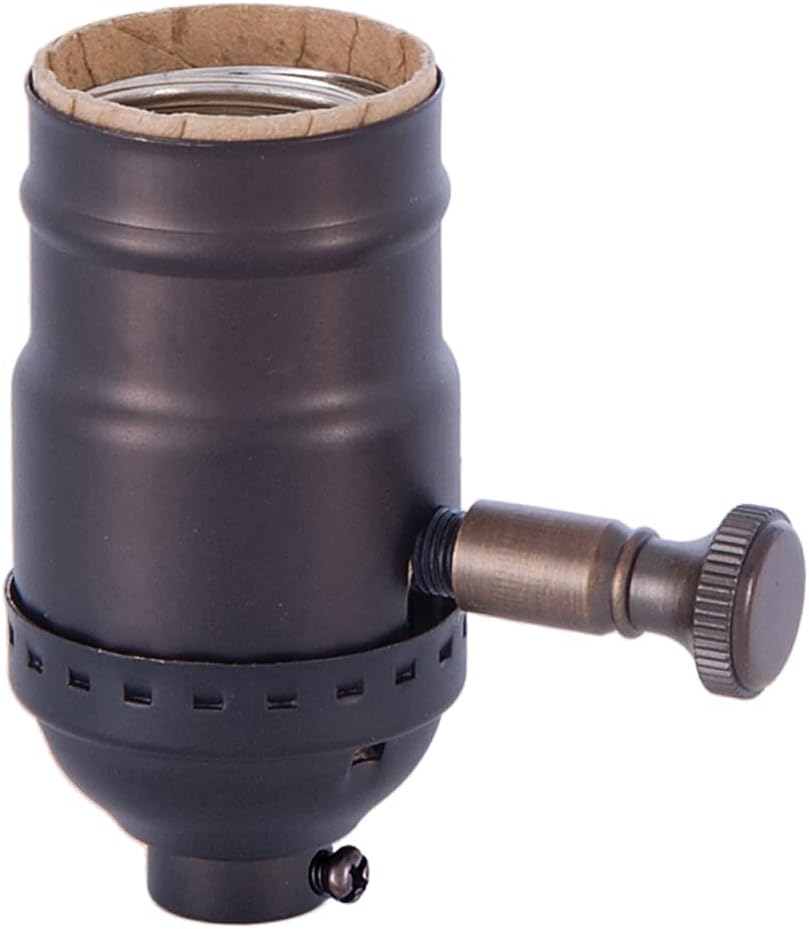 B&P Lamp® Med. Base Full Range DIMMER Socket, Solid Brass Shell with ...