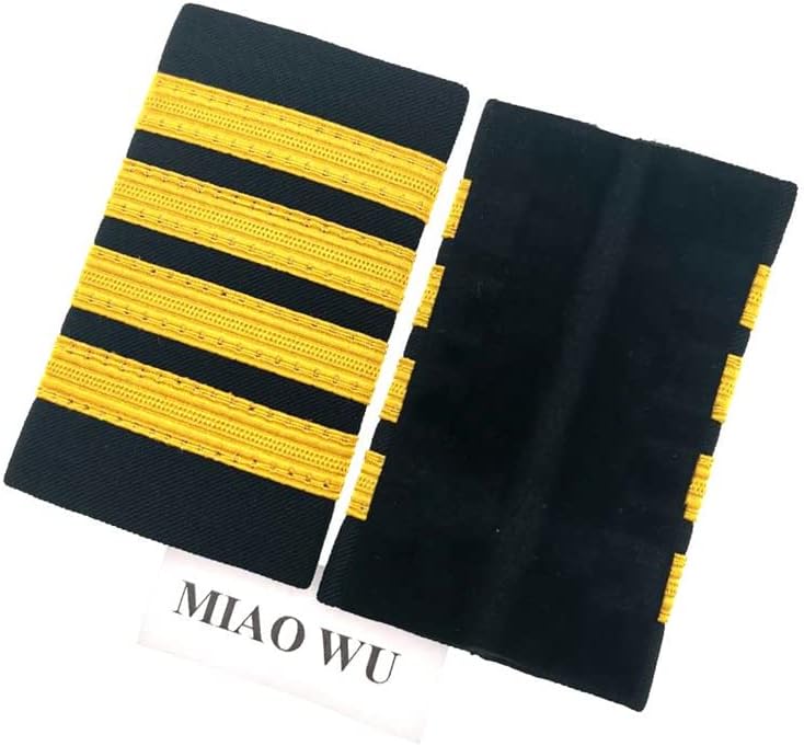 Amazon.com: MIAO WU Professional Uniform Bars Airline Pilot Epaulets ...