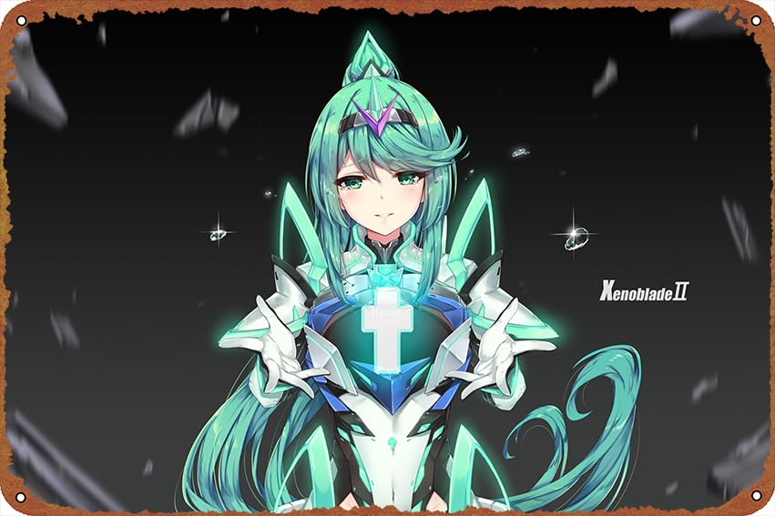 Amazon.com : Video Game Xenoblade Chronicles 2 Pneuma Poster Sign Metal ...