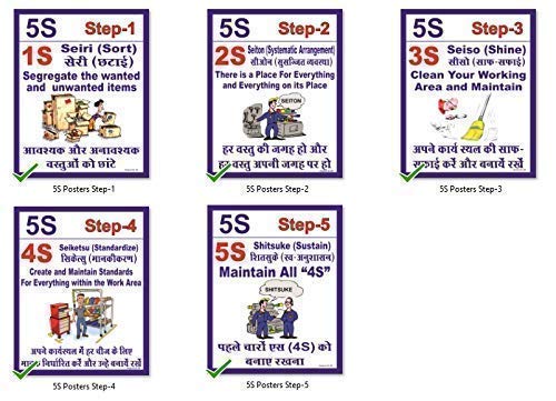 AYT Business Solutions 5S Hindi English Poster -Set of 5 Pieces ...