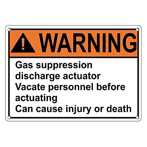 Weatherproof Plastic ANSI Warning Gas Suppression Discharge Actuator ...