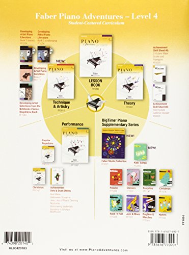 Snapklik.com : Piano Adventures Lesson Book Level 4