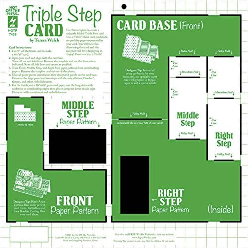Amazon.com: Hot Off The Press Template-Triple Step Card