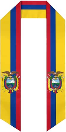 Amazon.com: Ecuador Ecuadorian Ecuadorean Flag Graduation Stole/Sash ...