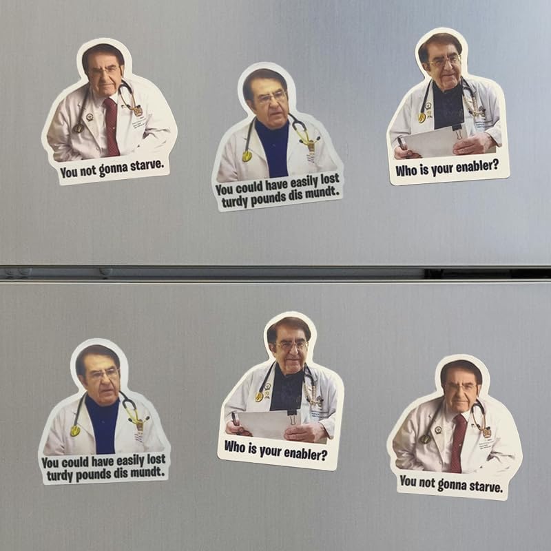Amazon.com: 6pcs Dr Now Funny Fridge Magnets,Dr Nowzaradan Plan Book ...