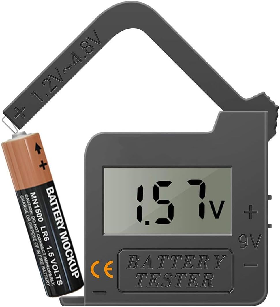 Serplex® LCD Digital Battery Tester 1.2V-4.8V/9V Battery Meter Battery ...