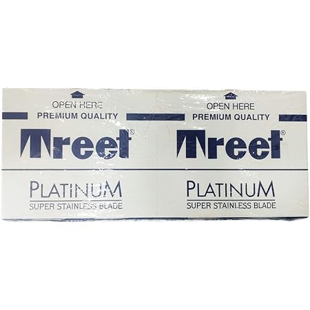 Amazon.com: Treet Platinum Professional Single Edge Razor Blades, 100 ...