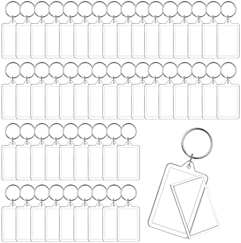 Amazon.com: 96 PCS Acrylic Keychain Blanks Tassel Set Including 24 ...