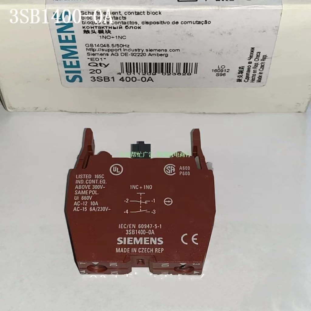Fits for Siemens Contact Module 3SB1400-0A with 1NC+1NO Screw Terminal ...