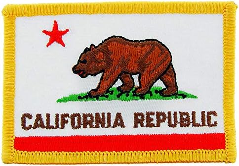Amazon.com: California State Flag Rectangle Embroidered Patch, with ...