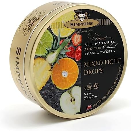 Amazon.com : Simpkins Candy Travel Sweets | Hangover Drops | 200g, Tin ...