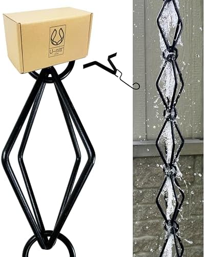 Amazon.com : U-nitt Rain Chain Water Collection for Gutters Rainwater ...