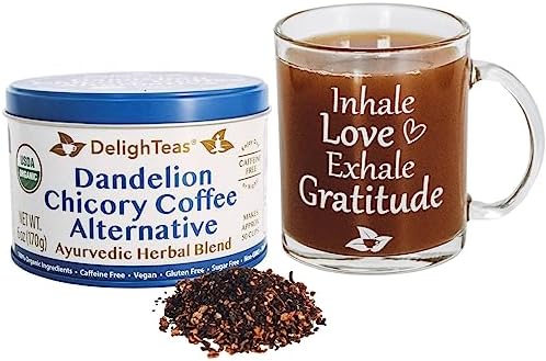 Amazon.com : DelighTeas Coffee Substitute with Inspirational Tea Mug ...