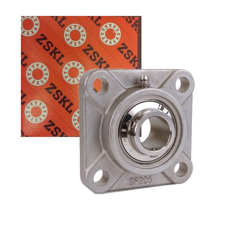 SUCSF 205-14 Stainless Steel 4-Bolt Flange Bearing Unit 7/8" Bore with Set Screw: Amazon.com ...