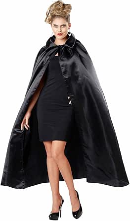 Amazon.com: Seasons Halloween Costume for Women Satin Vampire Cape With ...