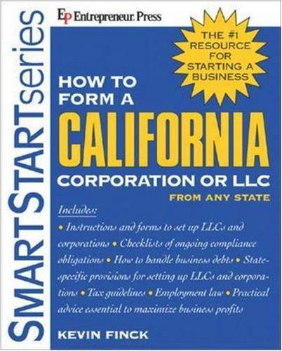 Amazon.com: How to Form a California Corporation or LLC from Any State ...