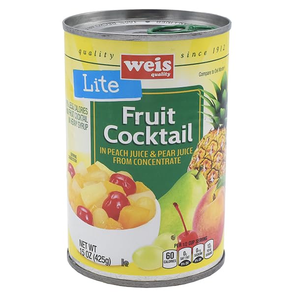 Amazon.com : Weis Quality, Canned Fruit Fruit Cocktail in 100% Juice ...