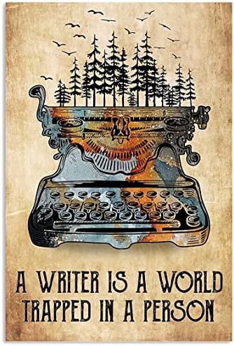 Amazon.com: SaNavie Writer Typing Metal Signs Vintage Office Wall Decor ...