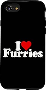 Amazon.com: iPhone SE (2020) / 7 / 8 I LOVE HEART FURRIES FURRY FANDOM ...