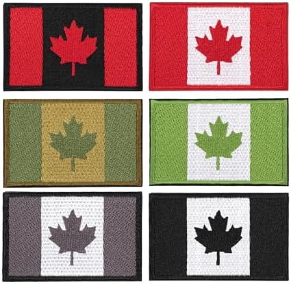 4 Pieces Canada Flag Patches, Tactical Tags Morale National Emblem ...
