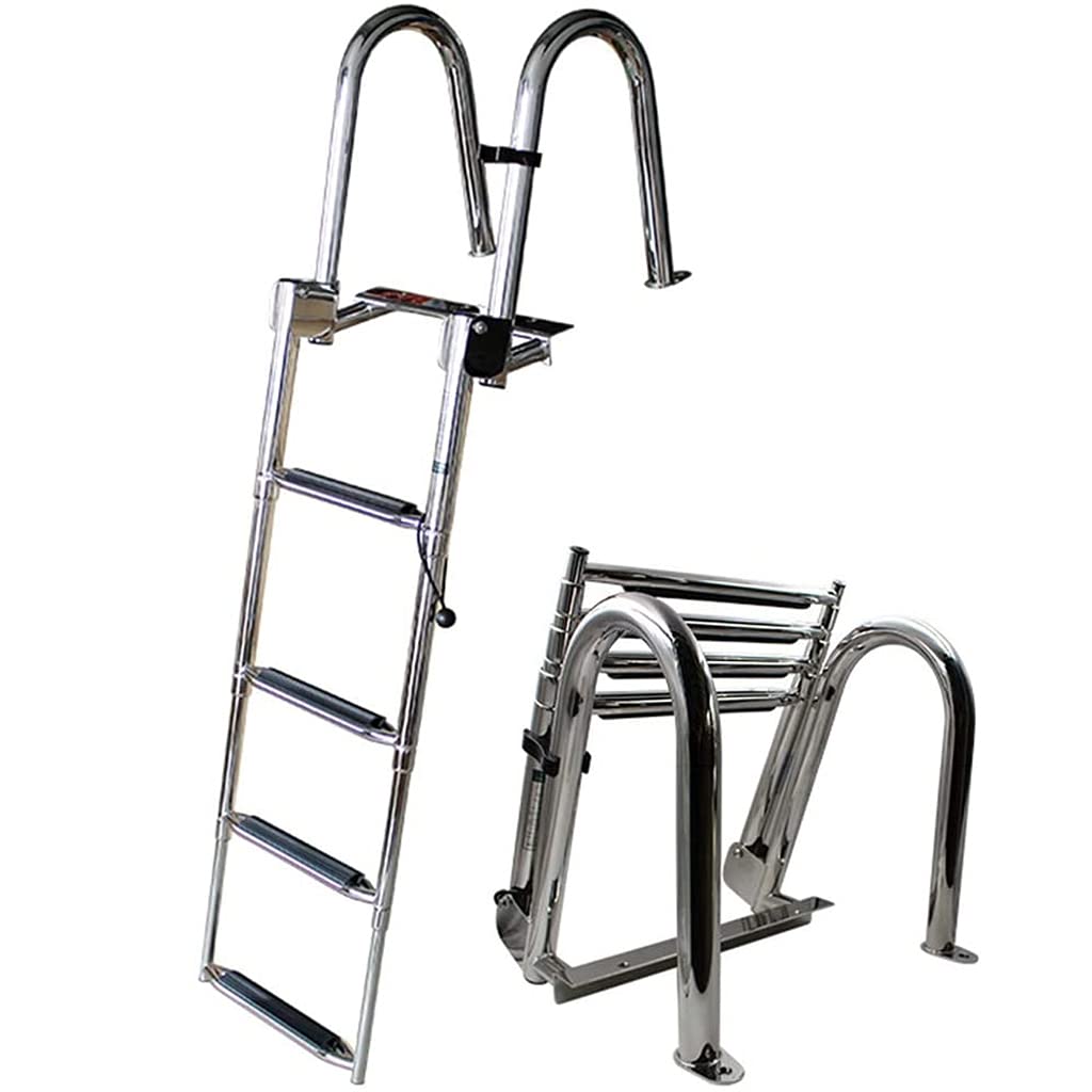 Qhw Telescopic Boarding Ladder Step 4 Common Platform Skid Stainless ...