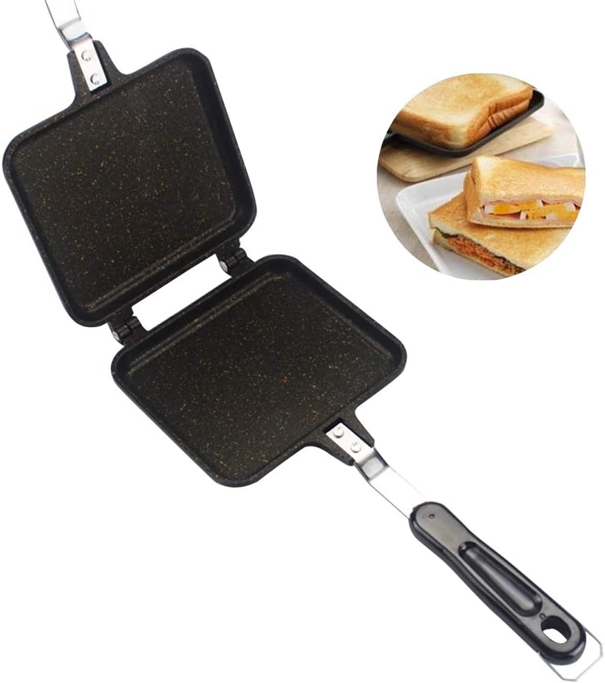 Amazon.com: Double-sided Frying Pan, Non-stick Foldable Grill Frying ...