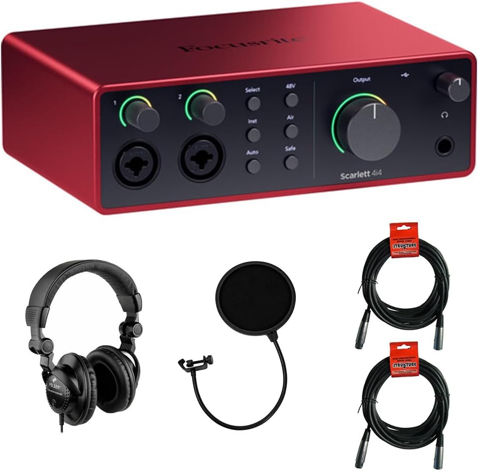 Amazon.com: Focusrite Scarlett 4i4 USB-C Audio/MIDI Interface (4th Gen ...