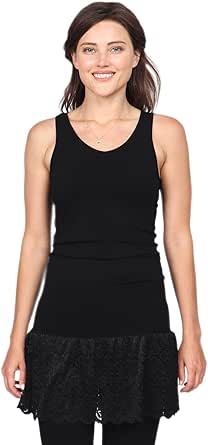 Amazon.com: M. Rena Women's Lace Trim Seamless Bodycon Tank Dress. One ...