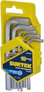 Surtek ALLF10M Juego de llaves hexagonales tipo "L", métricas, 10 ...