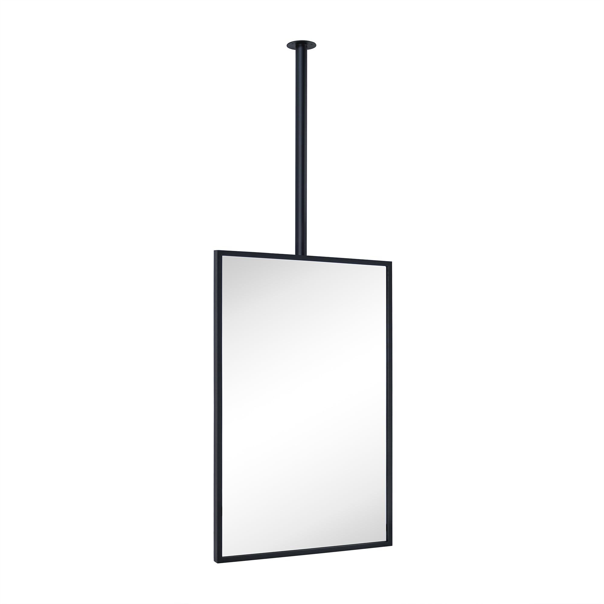 Amazon.com: TEHOME Ceiling Mount Mirrors for bathrooms Suspend Black ...