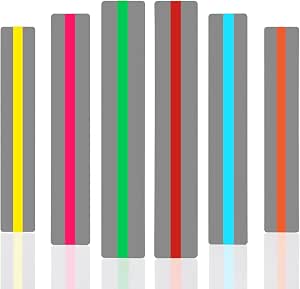 36Pcs Highlight Strips Guided Reading Colored Reading Overlay, 6 Color ...
