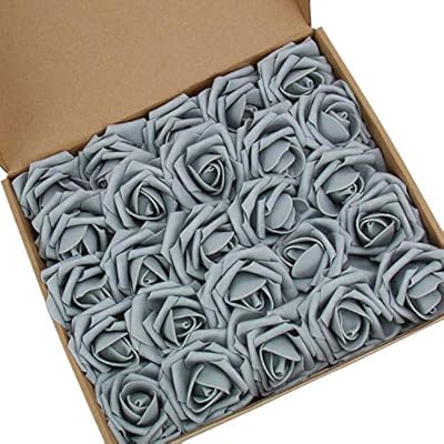 Amazon.co.uk: grey roses artificial flowers