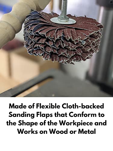 Snapklik.com : 4-inch Sanding Mop Kit, Moulding Flap Sander Wheel For ...