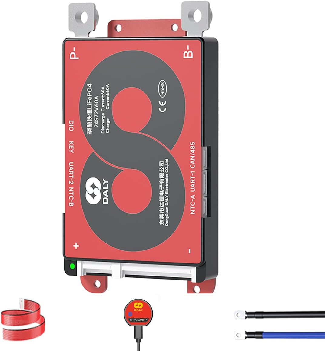 Amazon.com: LiFePO4 BMS 16S 48V 100A Lithium Iron Phosphate Battery ...