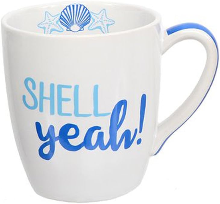 Amazon.com | DEI Shell Yeah Mug, 24 Ounce, Sea Shells: Coffee Cups & Mugs