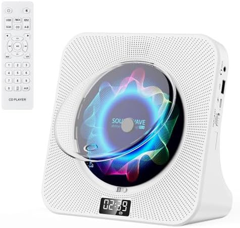 Amazon.com: Desktop Vertical CD Player with Speakers HiFi, Portable CD ...