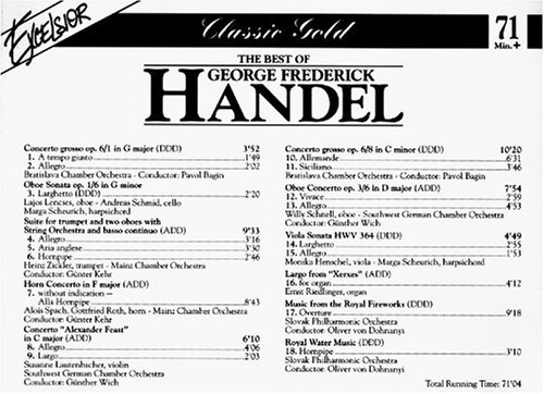 Classic Gold~The Best of George Frederick Handel - Amazon.com Music