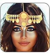 Amazon.com: GORTIN Sequins Boho Head Chain Jewelry Gold Wedding ...