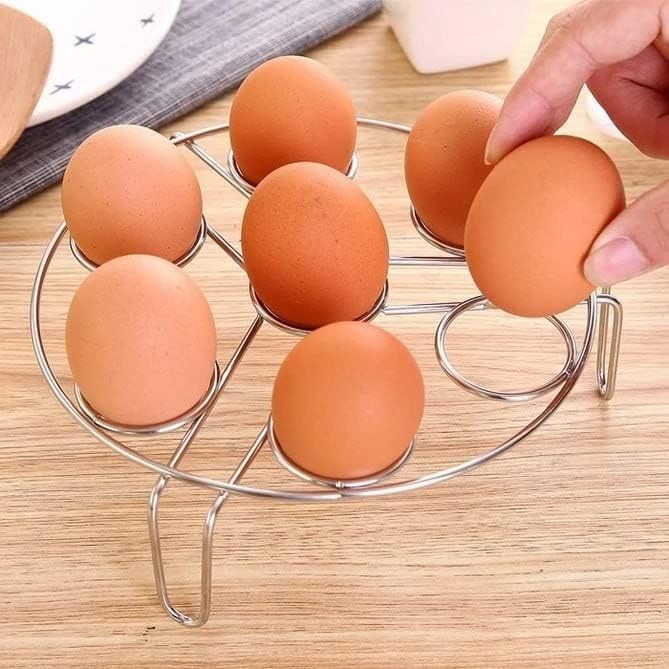 Cavernshop? Stainless Steel Egg Steamer Rack - 7 Hole Stackable Stand ...