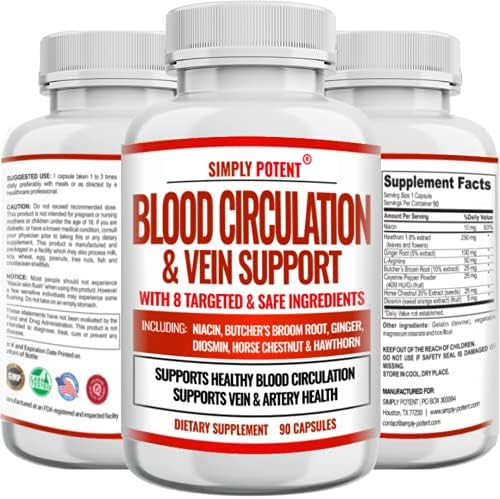 Amazon.com: Simply Potent Blood Circulation & Vein Support Supplement ...