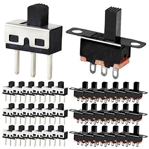 Snapklik.com : 20 Pcs High Knob Vertical Slide Switches SPDT 3 Pin 2 ...