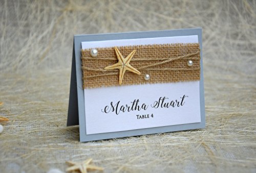 Amazon.com: Tropical Rustic Beach Place Cards, Party Place Card : Home ...