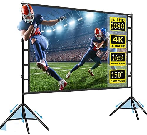 Amazon.com: KODAK 150” Portable Projector Screen W/Stand - Fast Fold ...