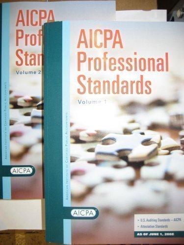 AICPA Professional Standards: As of June 1, 2008 (2 Volumes): American ...